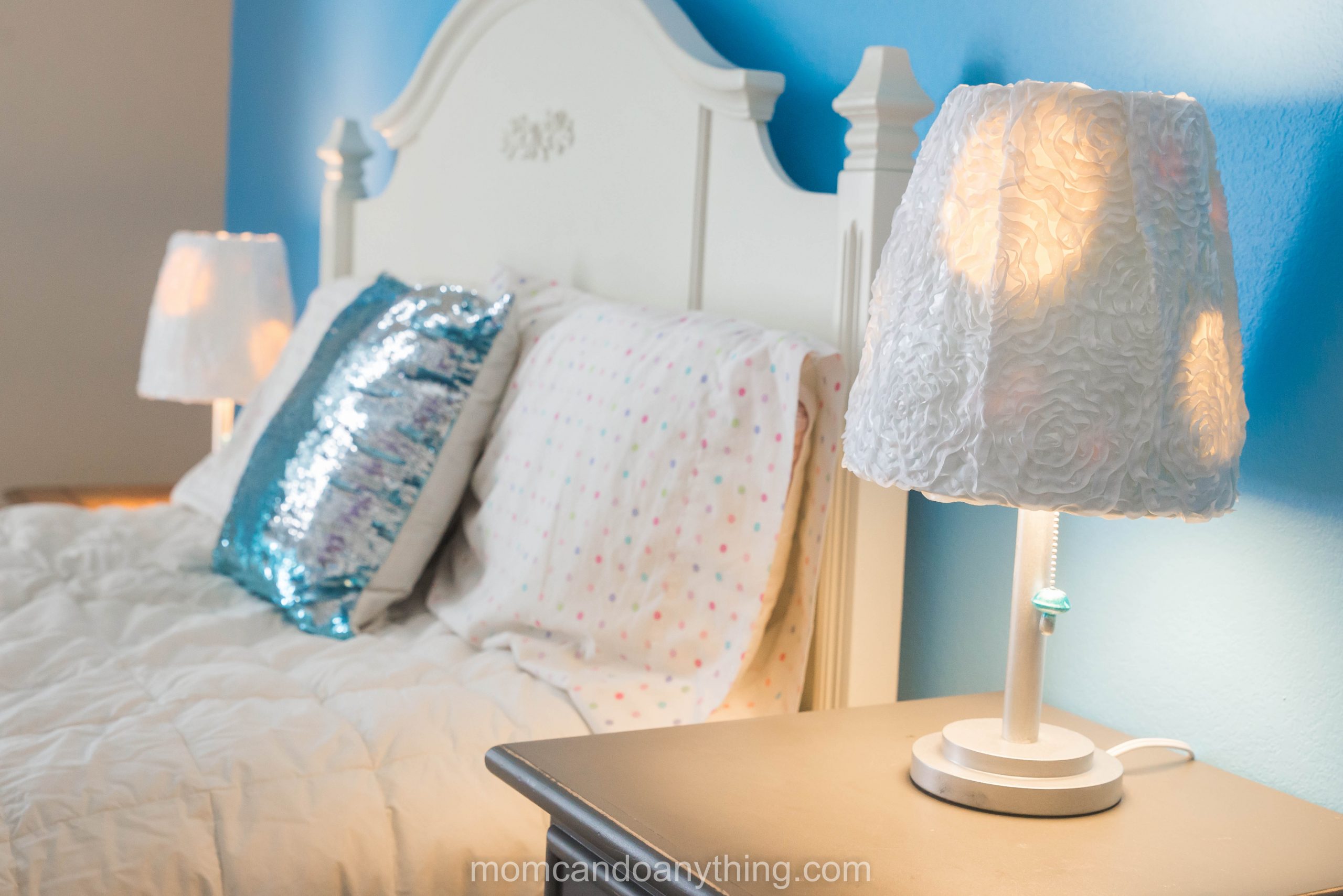 DIY Lamp Makeover for Girl's Bedroom - Mom Can Do Anything